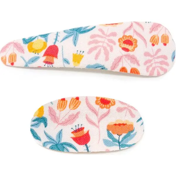 PUTTISU 2-piece Floral Print Clip Set - Wildflower Folk