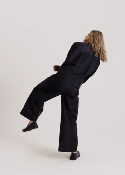 ALAS Wide Pleated Taffeta Pants