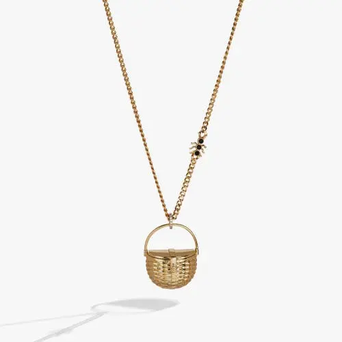 ALEX AND ANI Picnic Basket Pendant Necklace