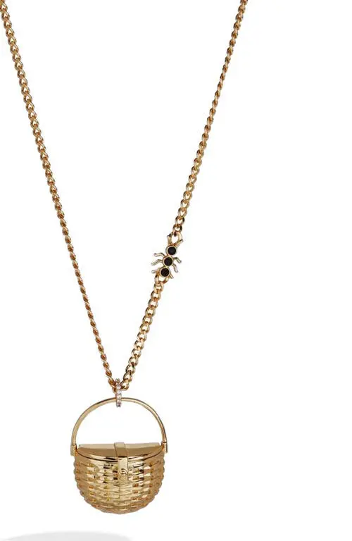 ALEX AND ANI Picnic Basket Pendant Necklace