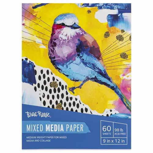 BREA REESE Mixed Media Paper Pad 60 Sheets - White