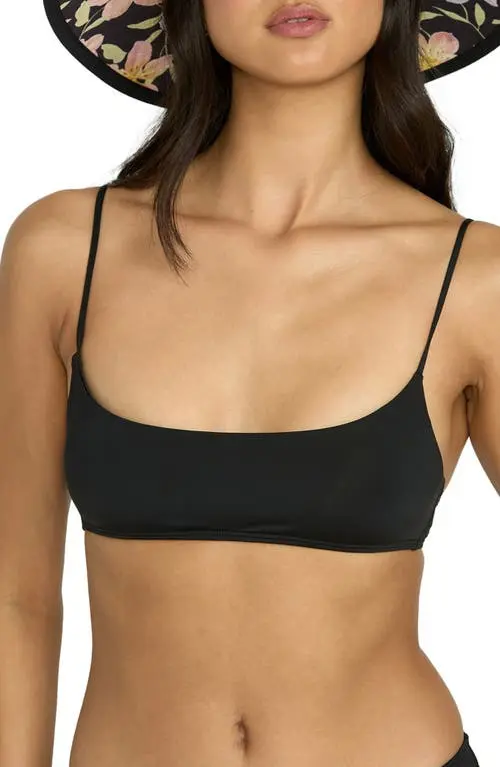 BILLABONG Sol Searcher Jaclyn Crop Bikini Top - Black Pebble