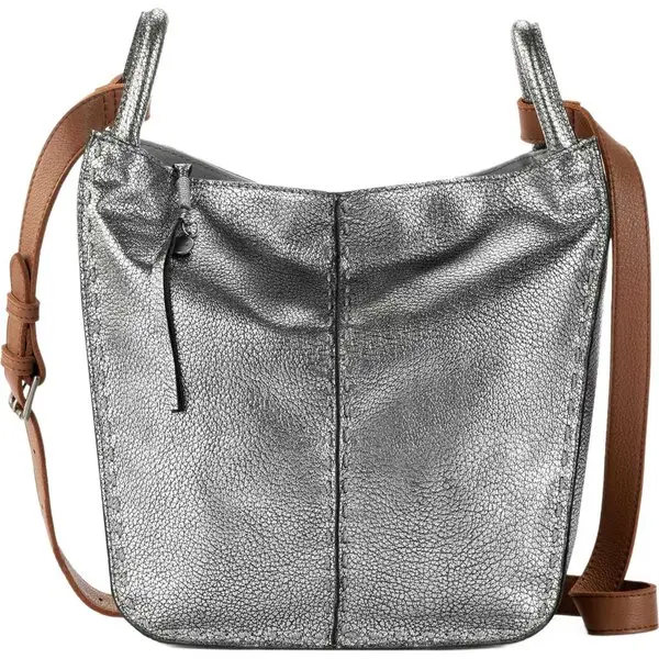 THE SAK Los Feliz Leather Crossbody Bag - Dark Silver