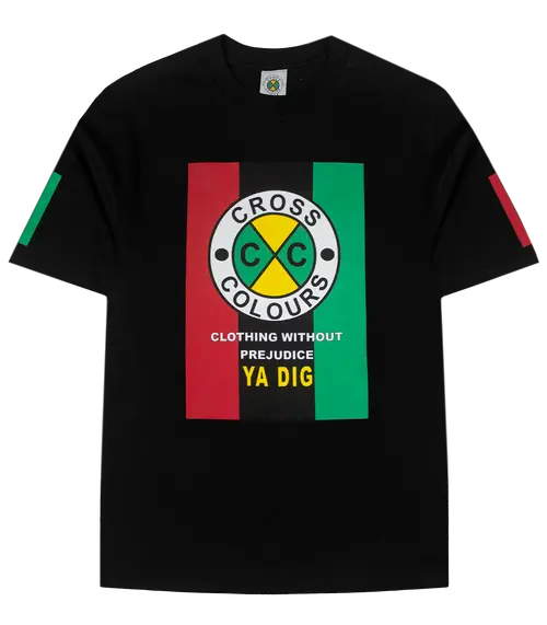 CROSS COLOURS Flag Logo T-shirt - Black