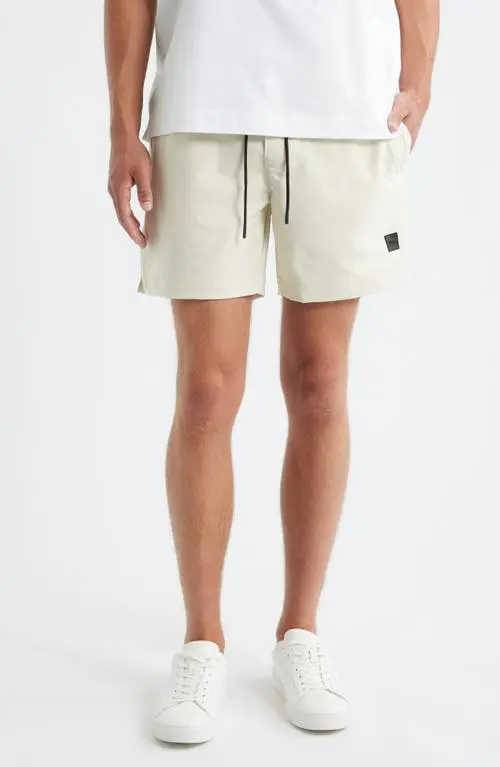 BOSS Solid Stretch Swim Trunks - Open White
