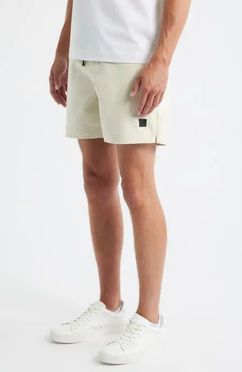 BOSS Solid Stretch Swim Trunks - Open White