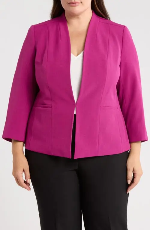 KASPER Open Front Stretch Crepe Blazer