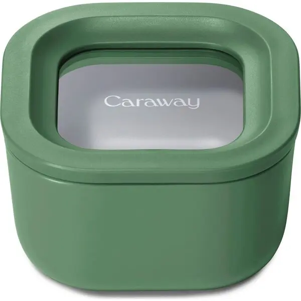 CARAWAY Mini Square Glass Food Storage Container - Sage