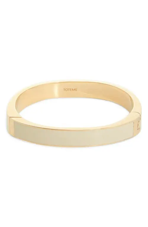 TOTEME Signature Enameled Bangle Bracelet - Ecru/gold