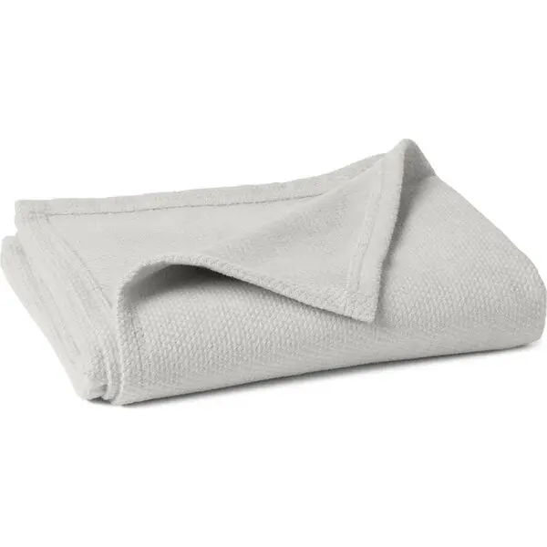 COYUCHI Sequoia Washable Organic Cotton & Organic Wool Blend Throw - Soft Gray
