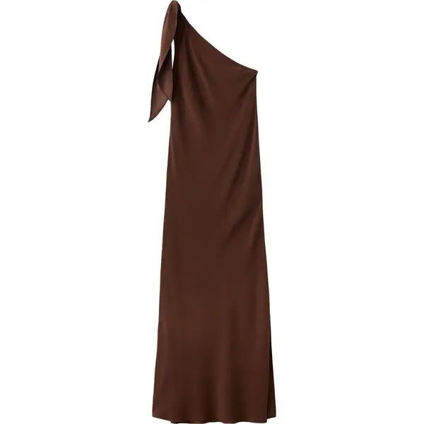 Mango Asymmetric A-line Dress - Burnt Orange