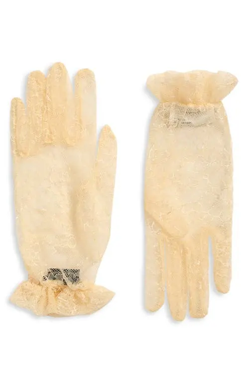 Valentino Garavani Vlogo Signature Lace Gloves - Burro/oro