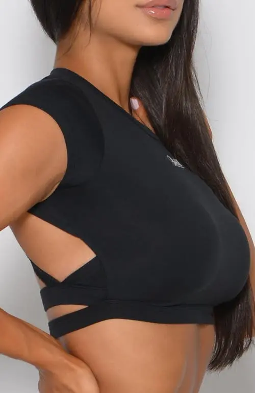 BOMBSHELL SPORTSWEAR Muscle Back Crop Top Tee