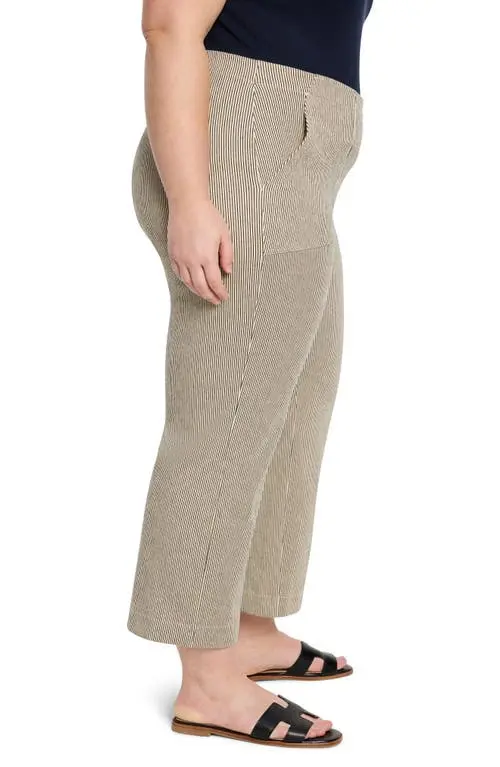 NIC+ZOE All Day Stripe Crop Wide Leg Pull-on Jeans