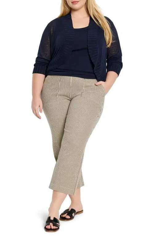 NIC+ZOE All Day Stripe Crop Wide Leg Pull-on Jeans