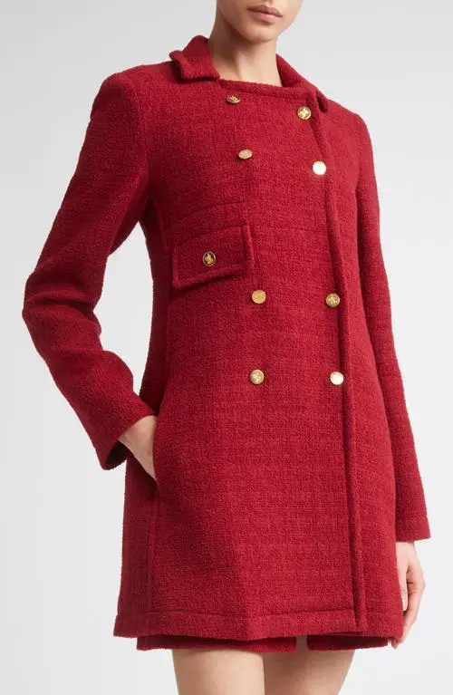 Giambattista Valli Double-breasted Wool Blend Bouclé Jacket