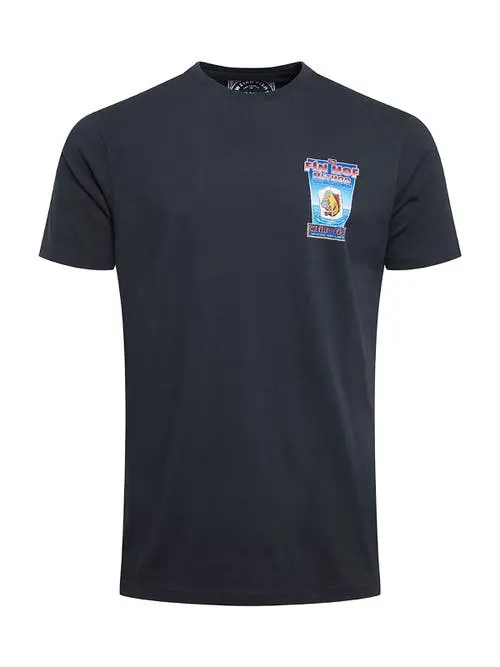 WEIRD FISH Fin Hof Back Print Artist T-shirt - Navy
