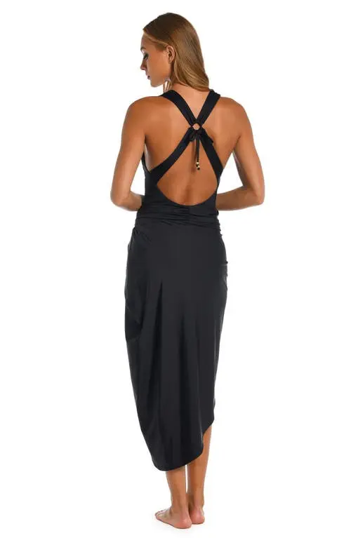 SUNSHINE 79 Solid Convertible Faux Wrap - Black