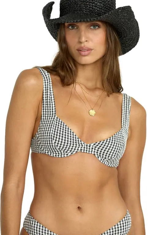 BILLABONG Wave Check Chloe Underwire Bikini Top