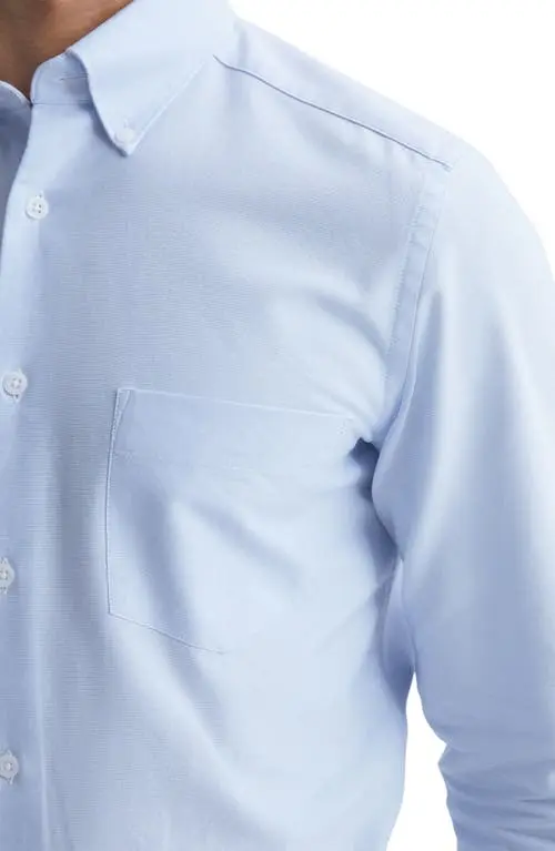 REISS Greenwich Slim Fit Button-down Shirt - Soft Blue