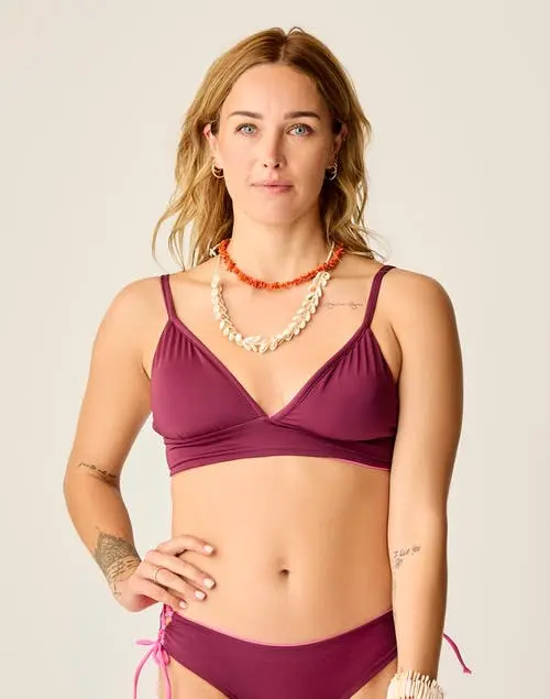 Carve Designs Stevie Reversible Bikini Top Dd Cup - Hot Pink/nirvana
