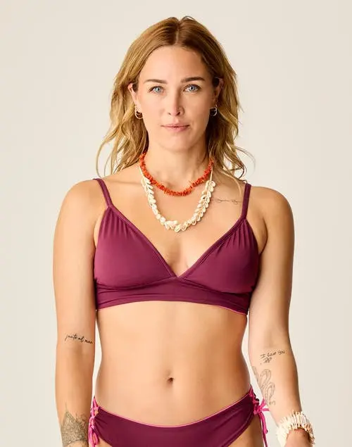 Carve Designs Stevie Reversible Bikini Top Dd Cup - Hot Pink/nirvana
