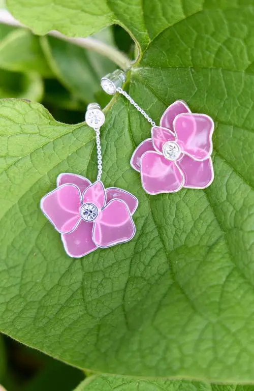 ALEX AND ANI New York Botanical Garden® Orchid Statement Earrings