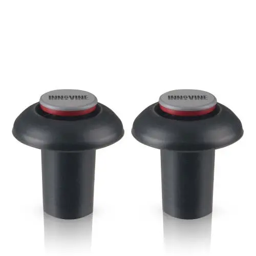INNOVINE Vacuum Pump Stoppers Set Of 2 - Black