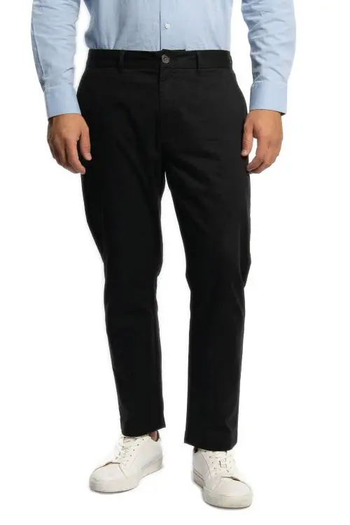 PETER MANNING NYC Lightweight Stretch Chinos Slim Fit - Black