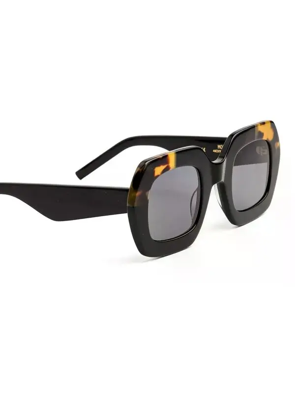 KALEOS Geometric Tortoiseshell Sunglasses - Black