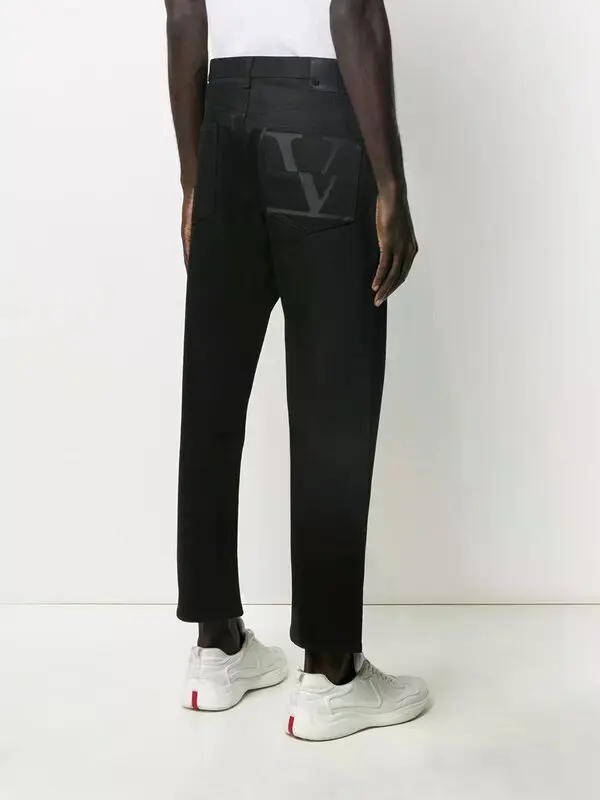 Valentino Garavani Vlogo Cropped Jeans