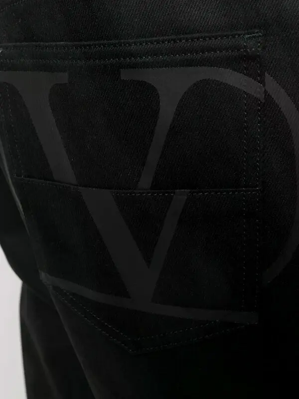 Valentino Garavani Vlogo Cropped Jeans