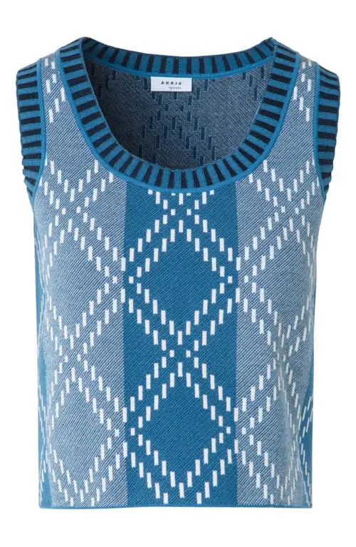 Akris Diamond Jacquard Sweater Tank