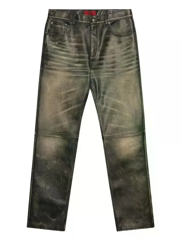 424 Leather Five-pocket Jeans