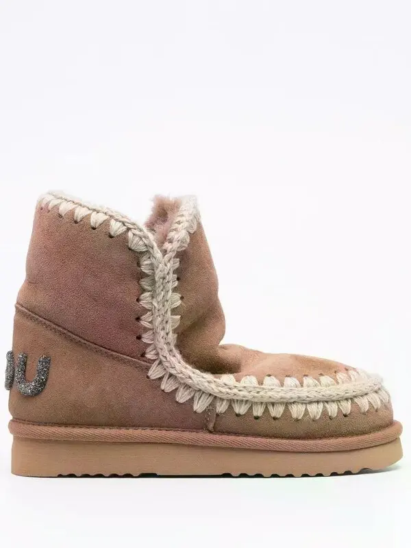 Mou Stitch-detail Slip-on Boots