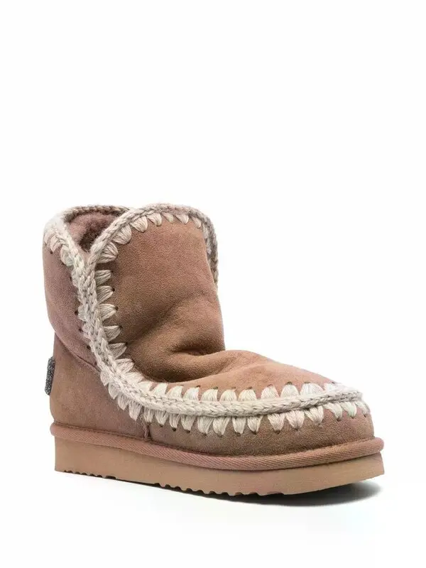 Mou Stitch-detail Slip-on Boots