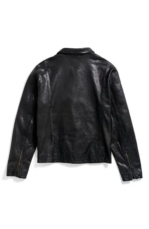 Billy Reid Blake Tumbled Lambskin Leather Jacket