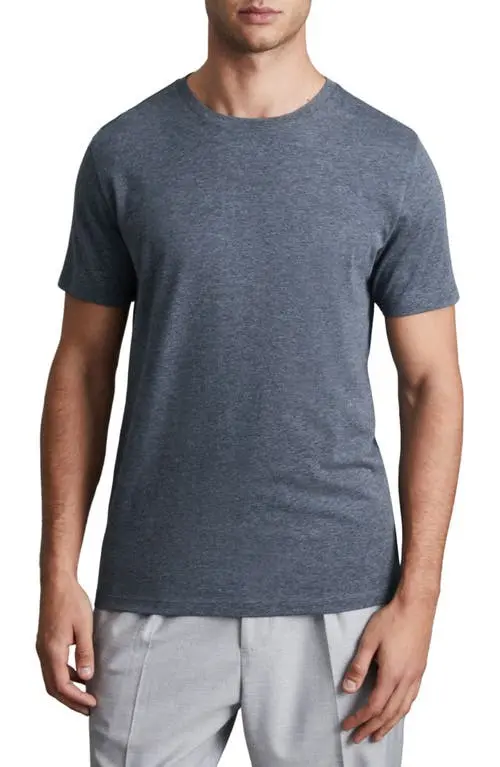 REISS Bless Cotton T-shirt - Soft Blue