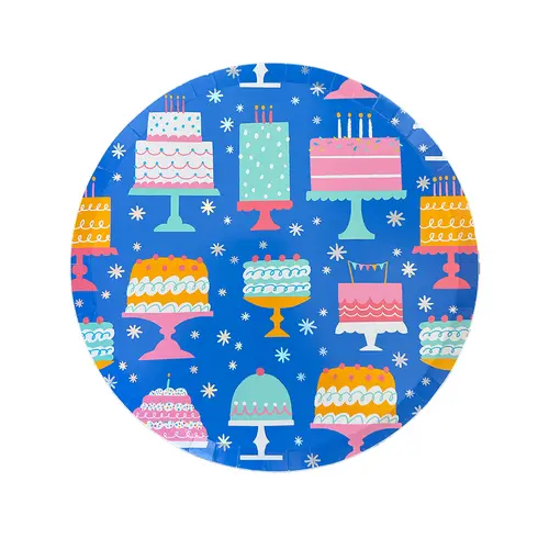 DAYDREAM SOCIETY It's A Birthday Cake Print Large Plates - Assorted Pre-pack
