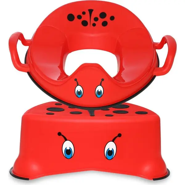 MY CARRY POTTY Toilet Seat And Step Stool Bundle - Ladybug