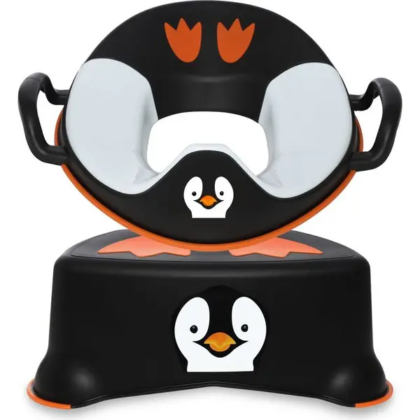 MY CARRY POTTY Toilet Seat And Step Stool Bundle - Penguin