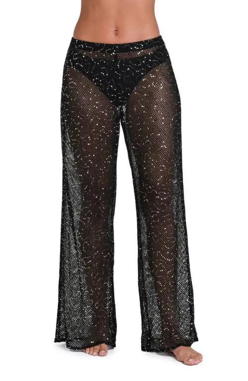 SUNSHINE 79 Open Stitch Cover-up Pants - Black