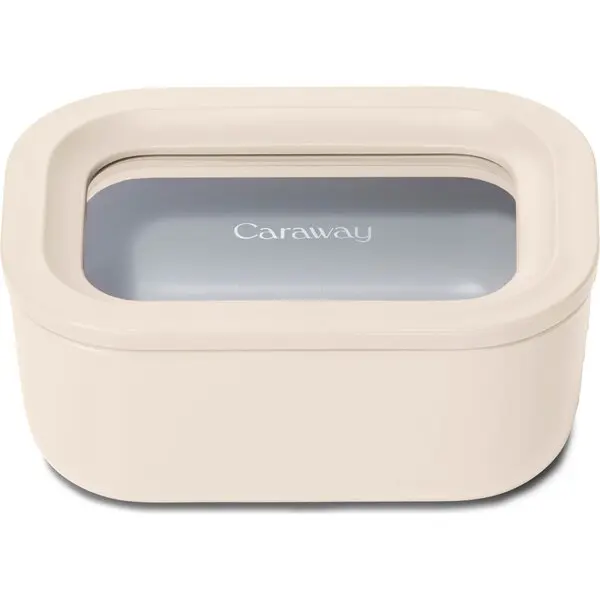 CARAWAY Mini Rectangle Glass Food Storage Container - Cream