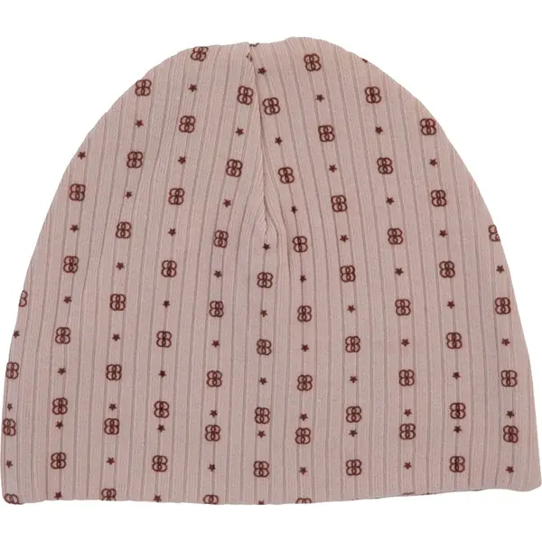 NOGGIWEAR Printed Ribbed Beanie - Pale Pink