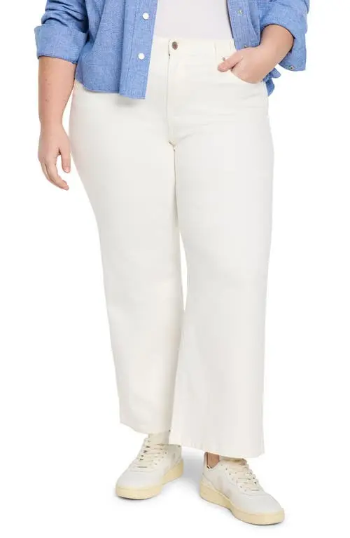 NIC+ZOE Weekend Wide Leg Jeans - Paper White