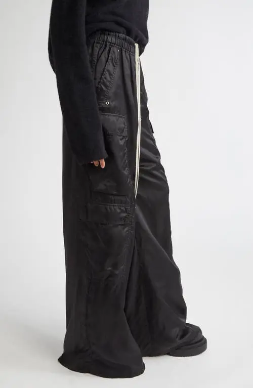 Rick Owens Cargobelas Satin Cargo Pants - Black