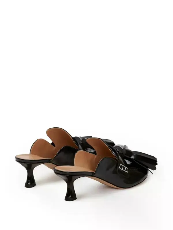 JW Anderson Leather Tassel Detail Mules - Black