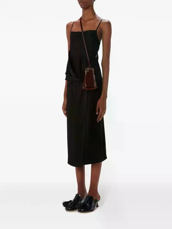 JW Anderson Leather Tassel Detail Mules - Black