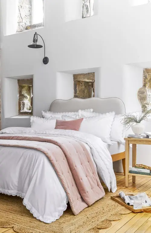 CHRISTY Scallop Edge Luxury Cotton Sateen Duvet Cover Sets