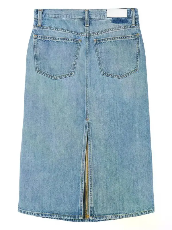 RE/DONE Low Rider Midi Denim Skirt